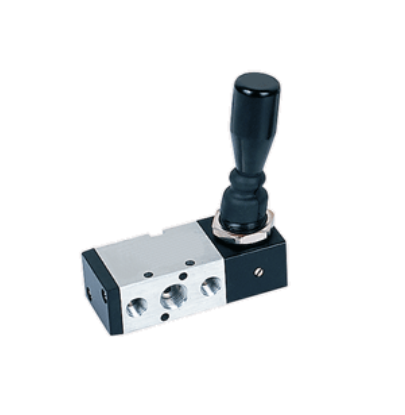 STC 4H230E-S Manual Air Valve- 1/4" NPT, 4 Way, 5 Port, 3 Position Valves - Non Detented Exhaust ...